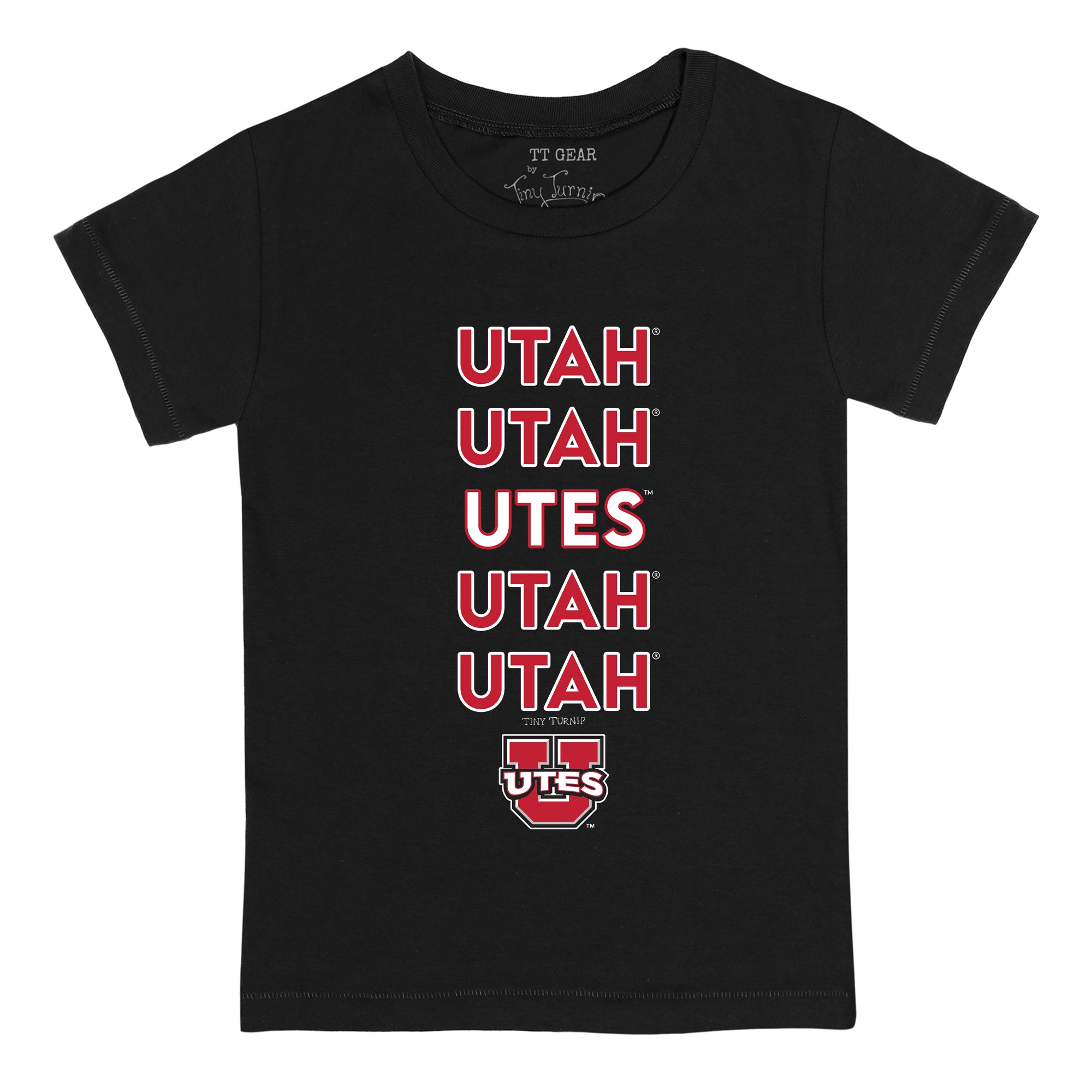 Utah Utes Stacked Tee Shirt | Tiny Turnip