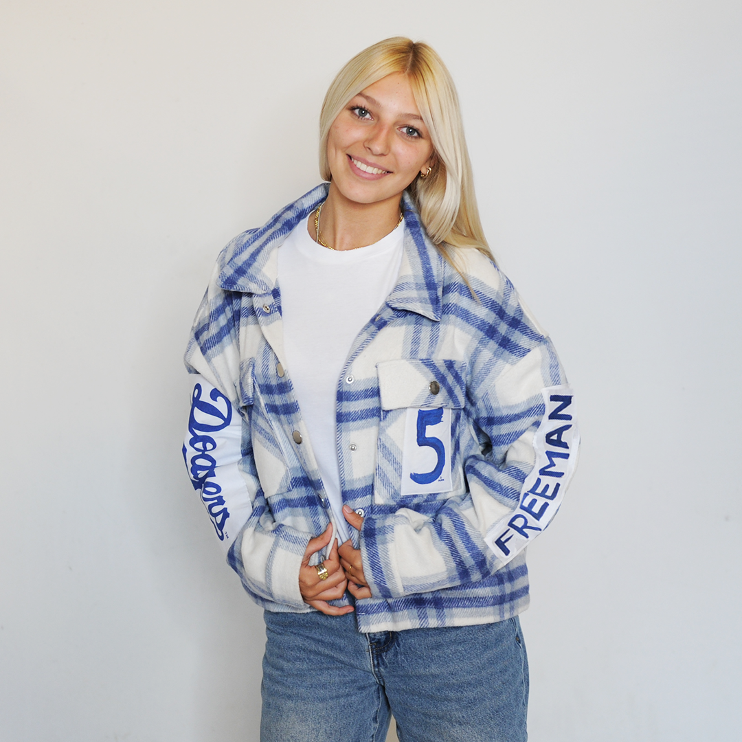LA Dodgers Chelsea Freeman World Series Player Flannel | Tiny Turnip