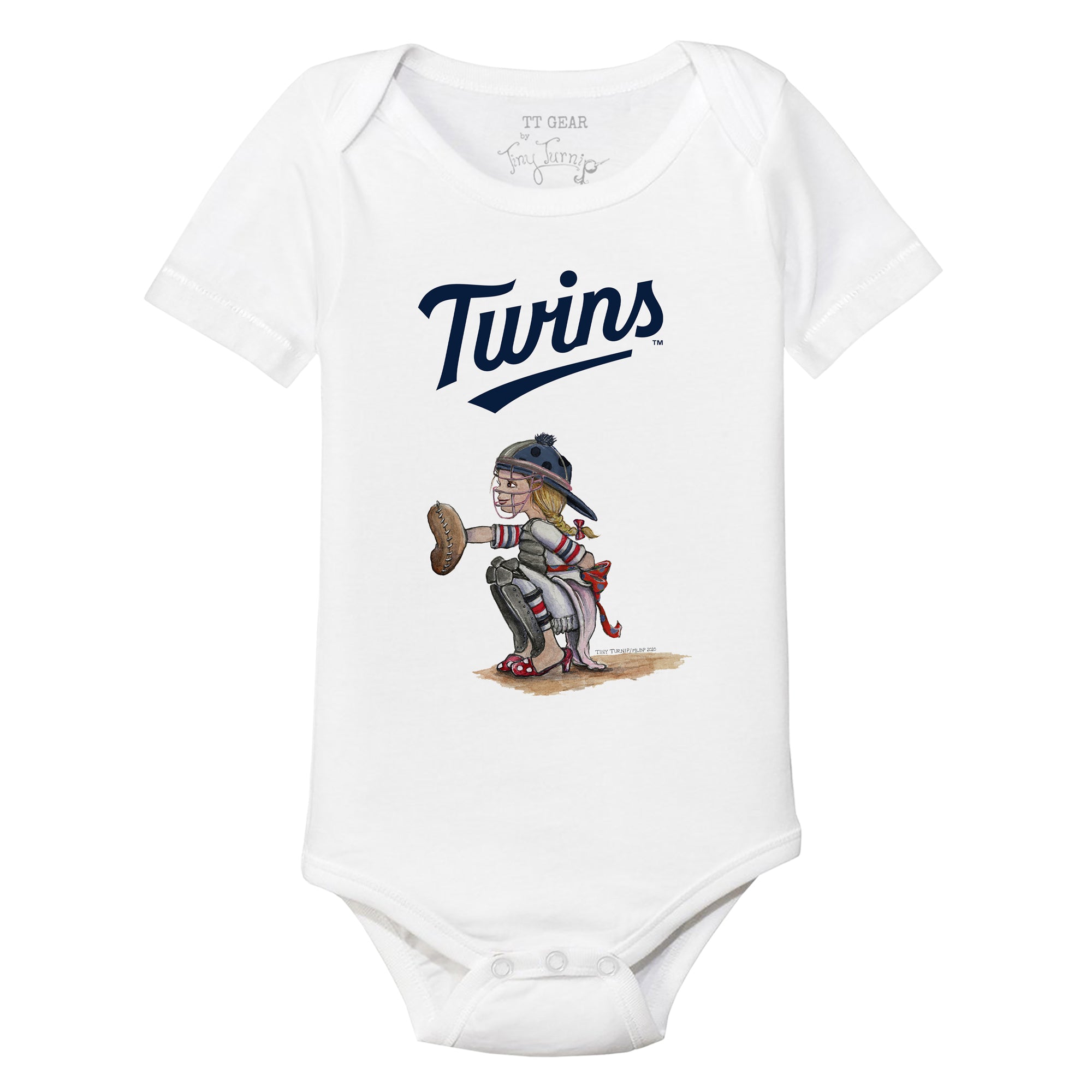 Minnesota Twins Kate the Catcher Short Sleeve Snapper | Tiny Turnip