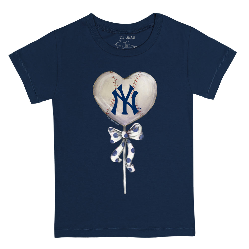 New York Yankees Heart Lolly Tee Shirt | Tiny Turnip