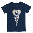 New York Yankees Heart Lolly Tee Shirt | Tiny Turnip