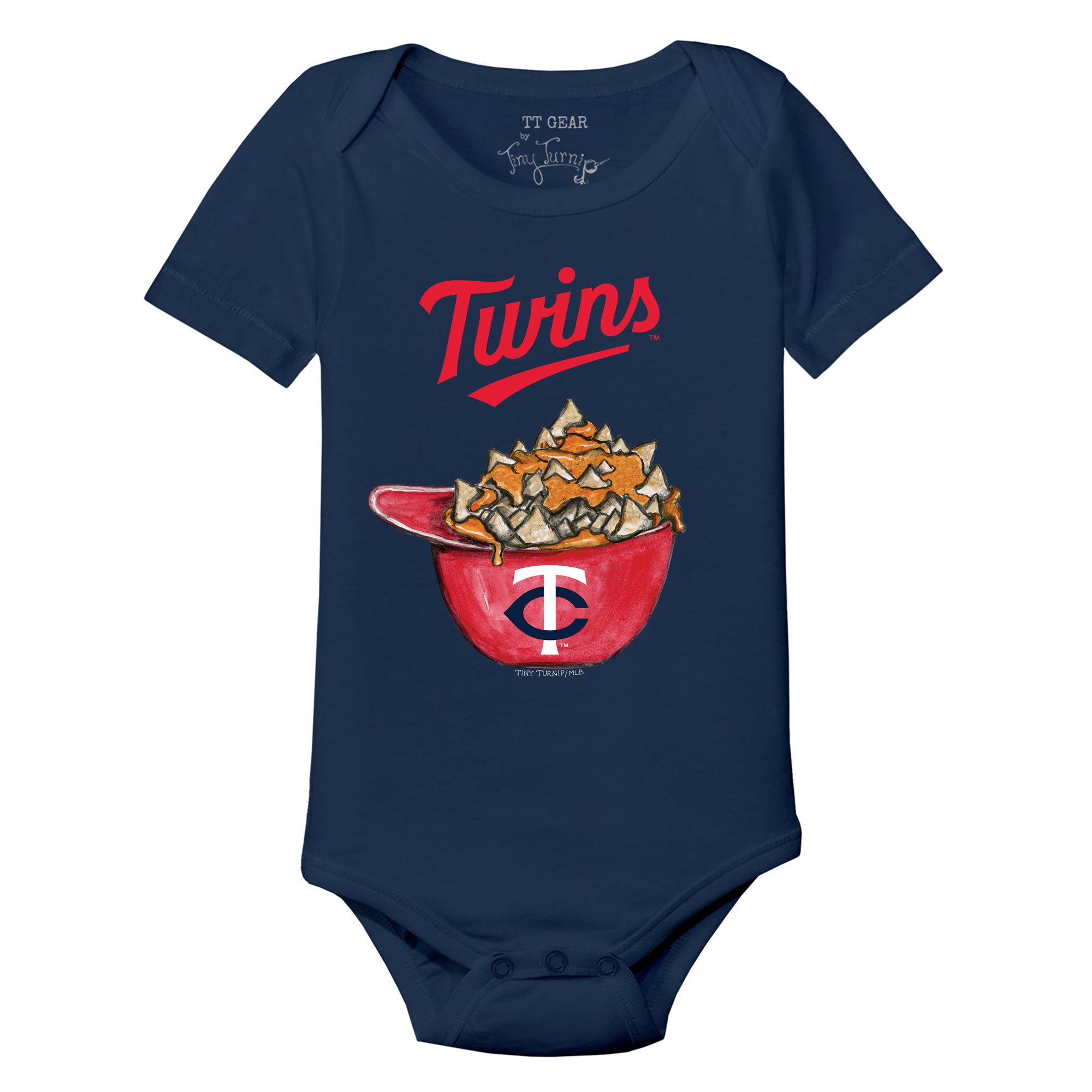 Minnesota Twins Nacho Helmet Short Sleeve Snapper | Tiny Turnip