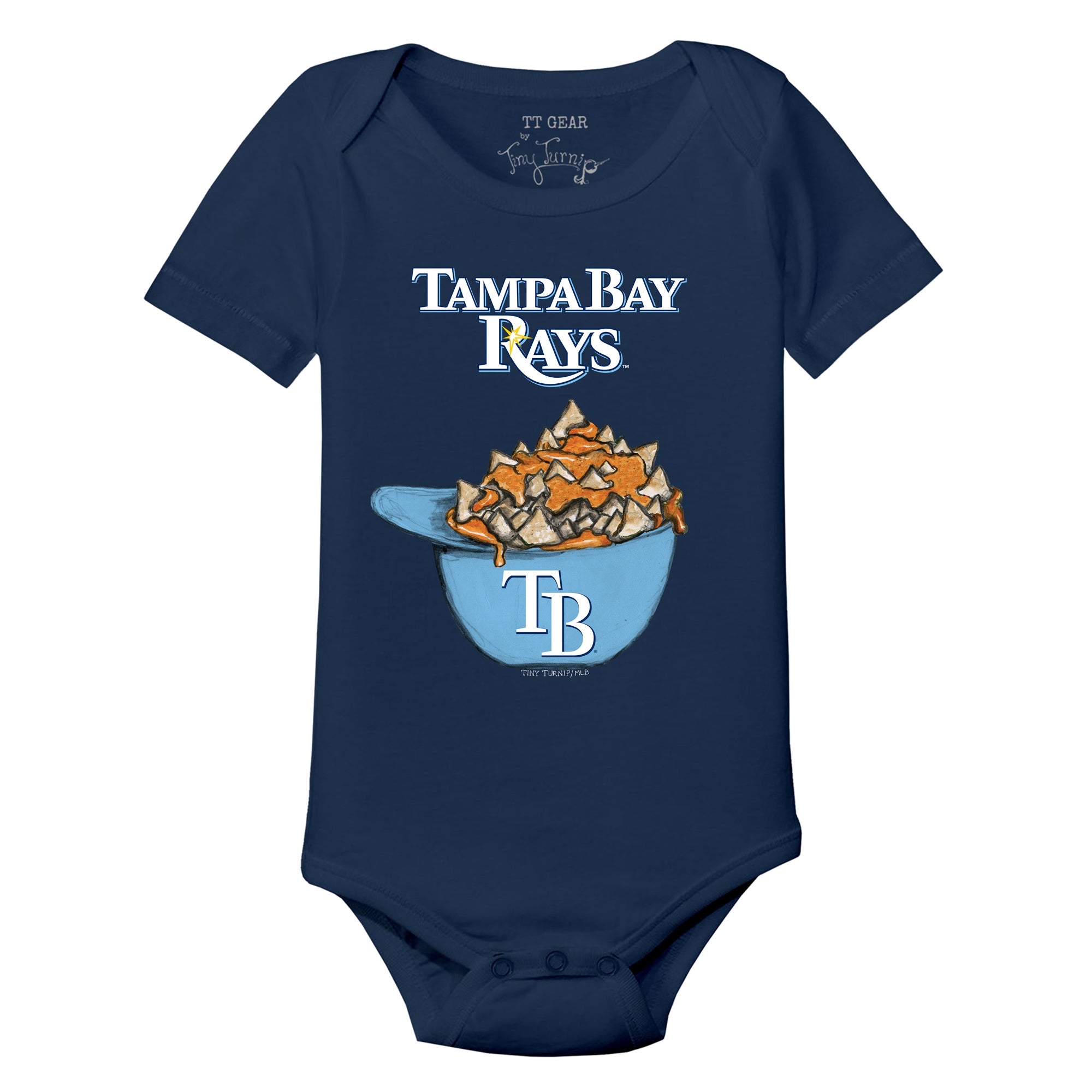 Tampa Bay Rays Nacho Helmet Short Sleeve Snapper | Tiny Turnip