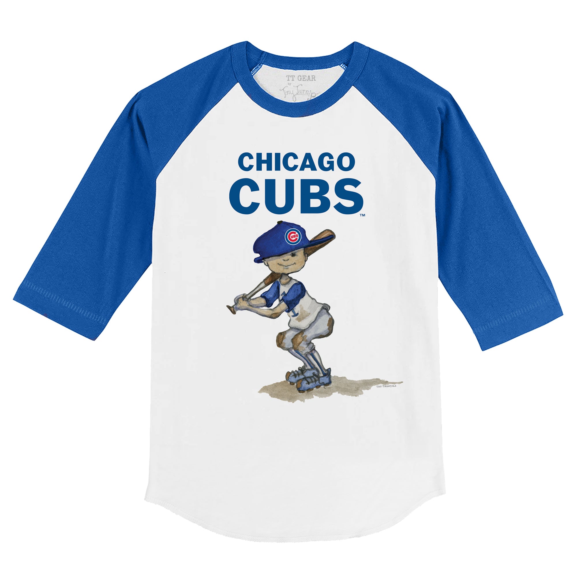 Chicago Cubs Slugger 3/4 Royal Blue Sleeve Raglan– Tiny Turnip