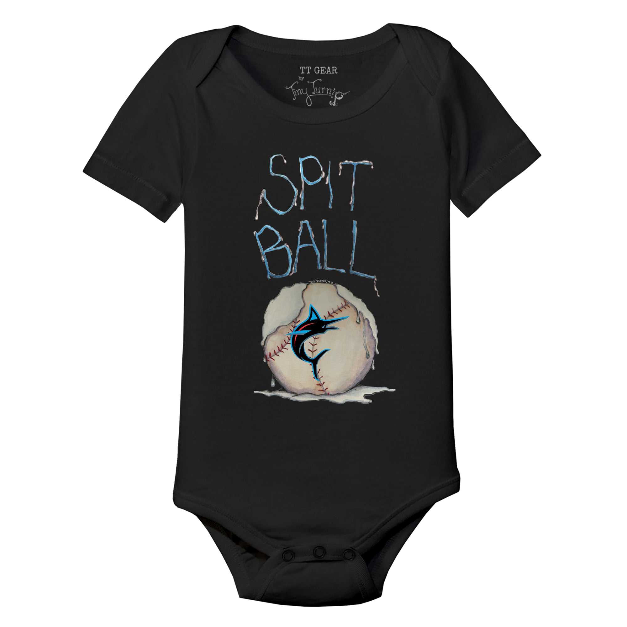 Miami Marlins Spit Ball Short Sleeve Snapper | Tiny Turnip