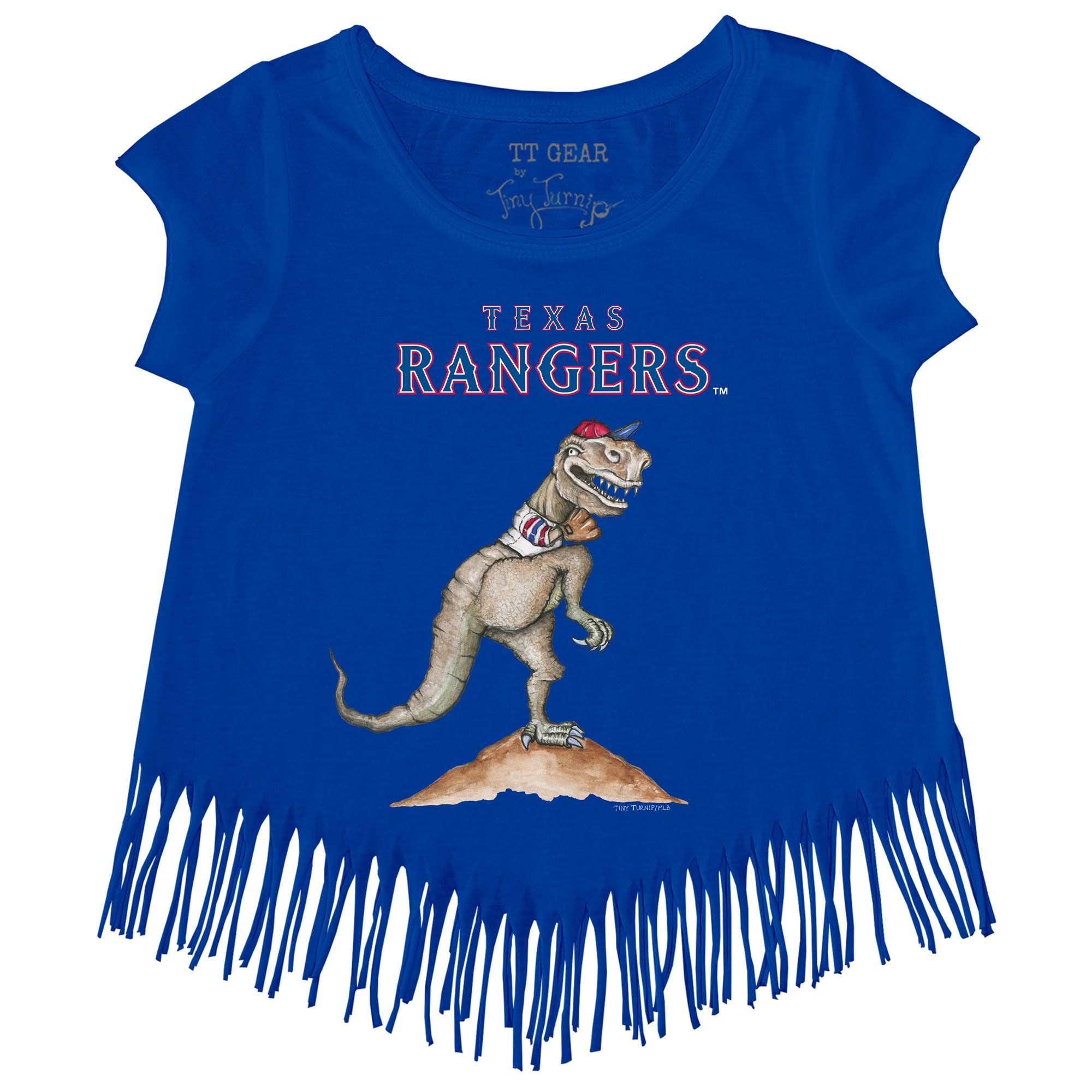 Texas Rangers TT Rex Fringe Tee | Tiny Turnip
